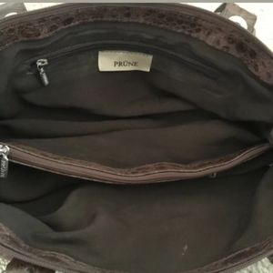 Prune | Bags | Prune Brown Croc Print Handbag | Poshmark